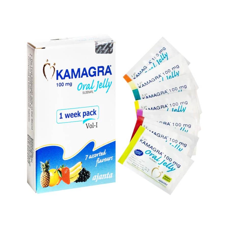 Kamagra Oral Jelly 100 mg - 7 sachets - Ajanta - 2GETMASS.to